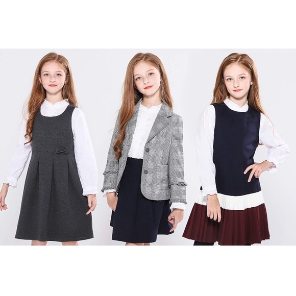 Shirts & Tops | New Girls White Button Up Ruffle Neck Top | Poshmark